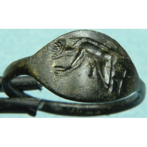 Antique Ring Roman Bronze Seal Ring