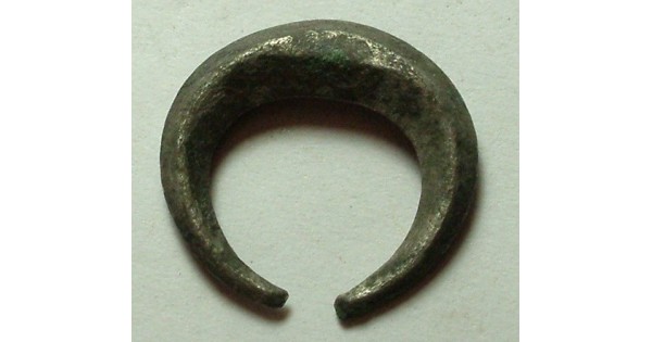 Antique Pendant Silver Roman Lunar Amulet Genuine
